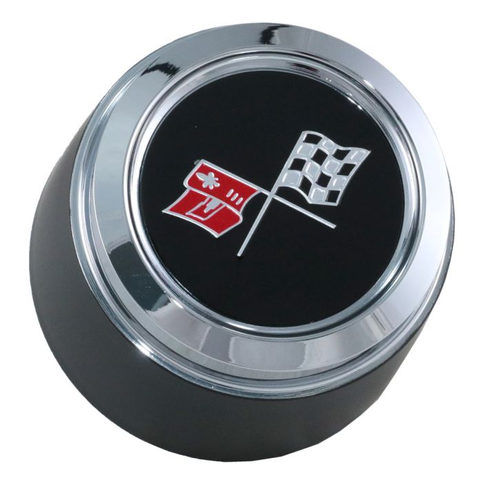 1973 1979 Corvette Wheel Center Cap Black With Emblem For Cars With Aluminum Wheels Eckler s Corvette